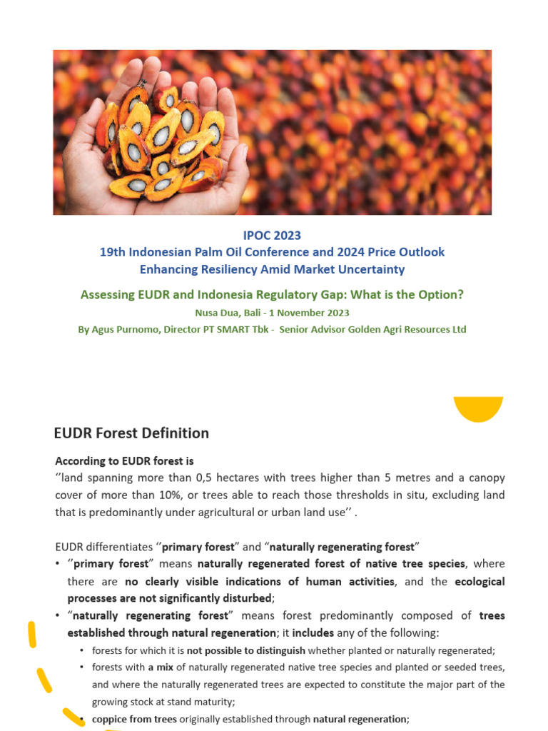 Assessing EUDR and Indonesia Regulatory Gap - What Is The Option by Agus Purnomo | PDF | Forests ...