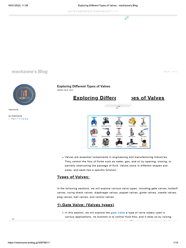 Types of Valves and Their Applications | PDF | Valve | Plumbing