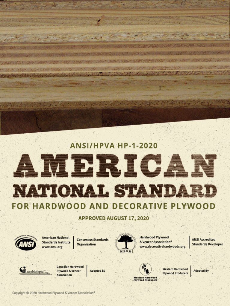 Ansi-Hpva-Hp-1 2020 - Final1 | PDF | Plywood | Wood