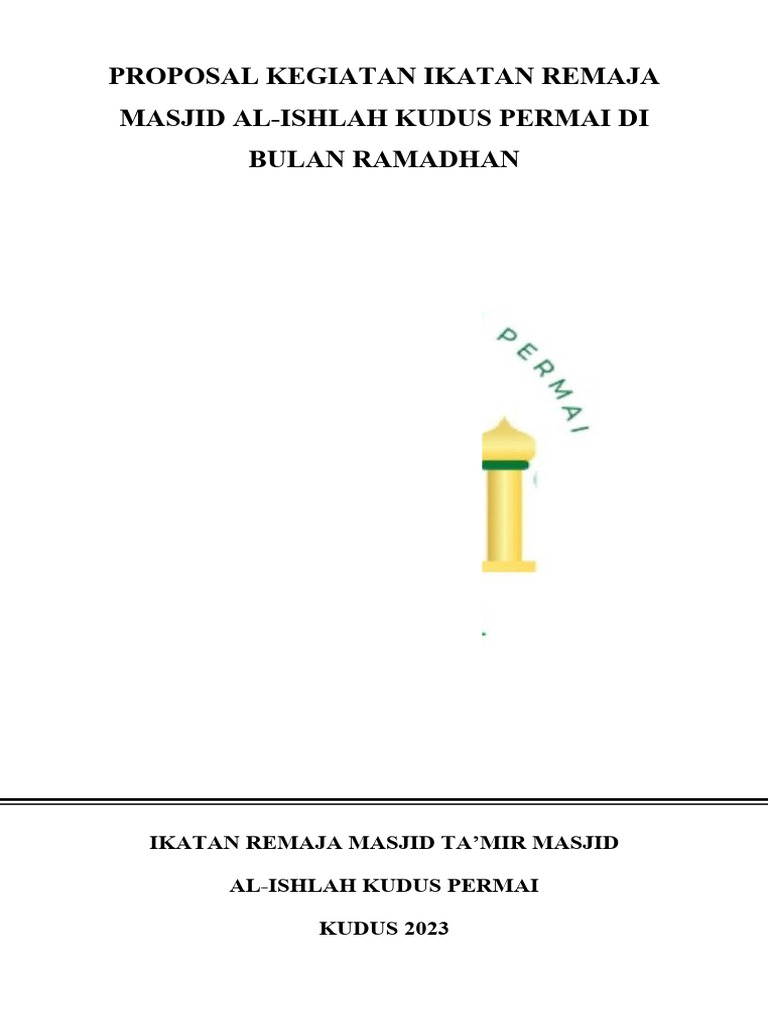 Proposal Kegiatan Ramadhan IRMA | PDF