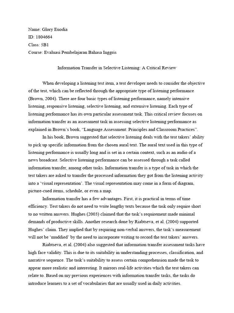 5B- Critical Review | Download Free PDF | Reading Comprehension | Behavior Modification