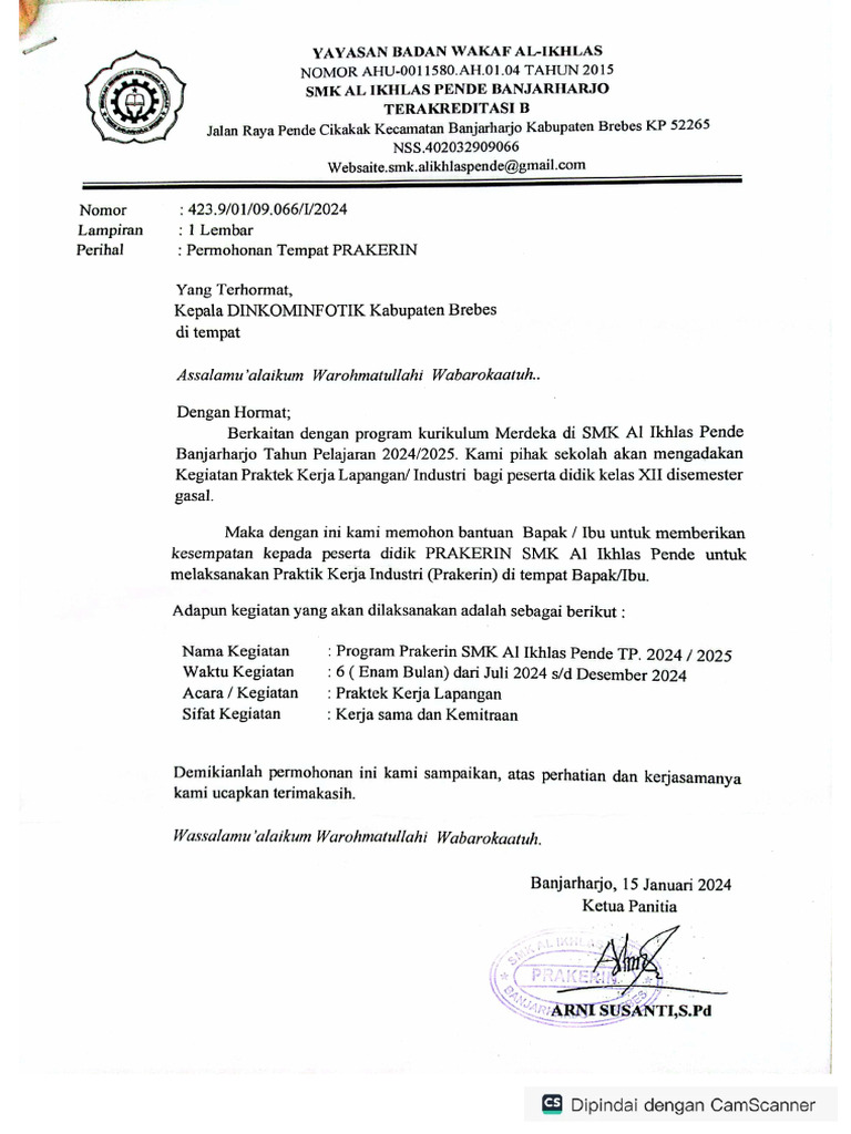 SMK Al Ikhlas Pende | PDF