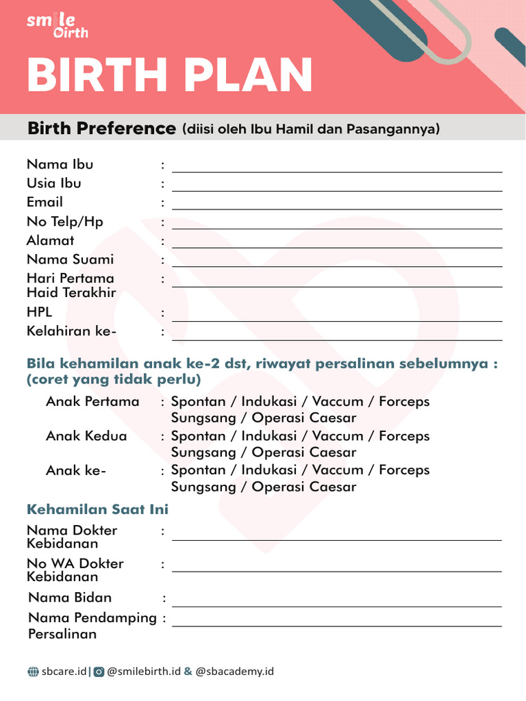 Birth Plan | PDF