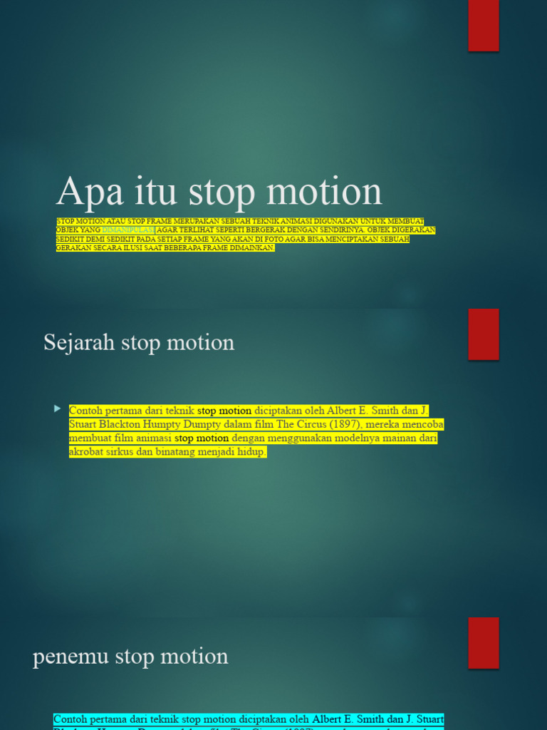 Apa Itu Stop Motion | PDF