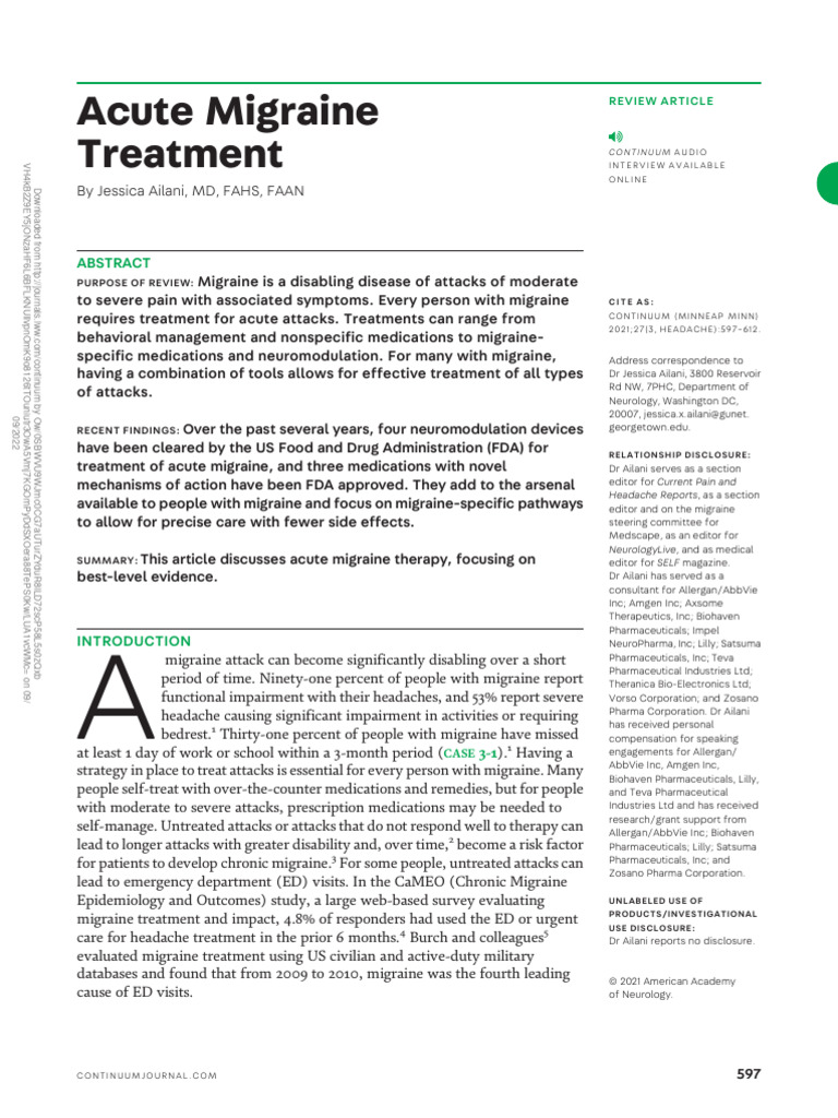 Lasmiditan Driving Guidelines for Migraine | PDF | Migraine | Headache