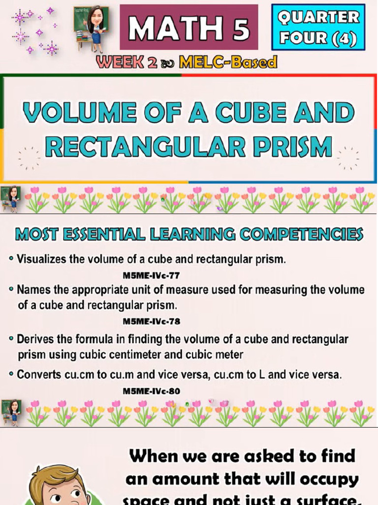 VOLUME+OF+A+CUBE+AND+RECTANGULAR+PRISM | PDF