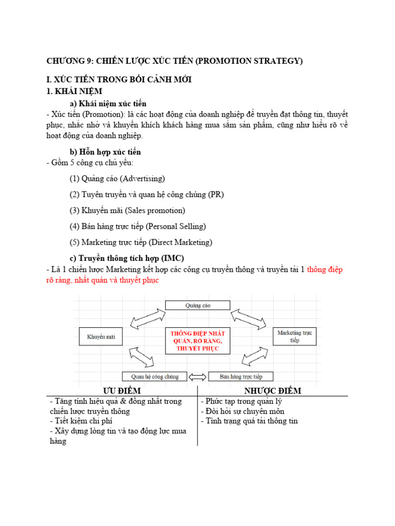 CHƯƠNG 9_CHIẾN LƯỢC XÚC TIẾN | PDF