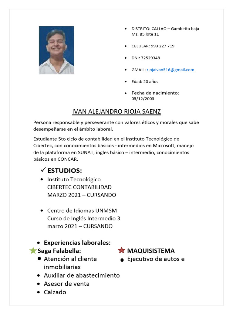 Alejandro Saenz CV | PDF