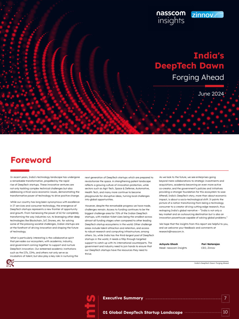 DeepTech Final Report 2124-210624 | PDF | Startup Company | Small Business & Entrepreneurs