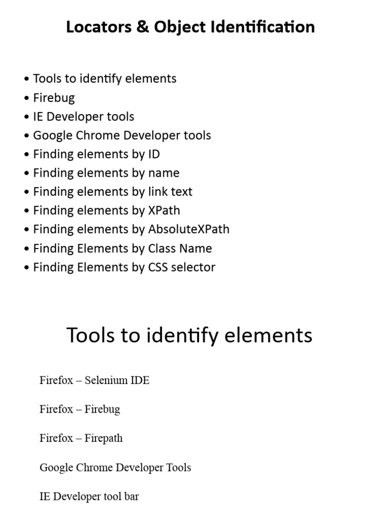selenium Cheatsheet | PDF | X Path | World Wide Web Consortium