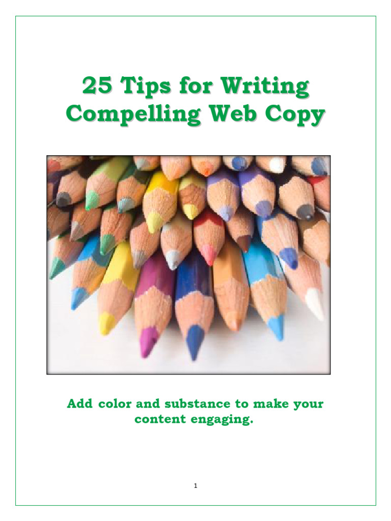 25 Tips for Writing Web Copy | PDF