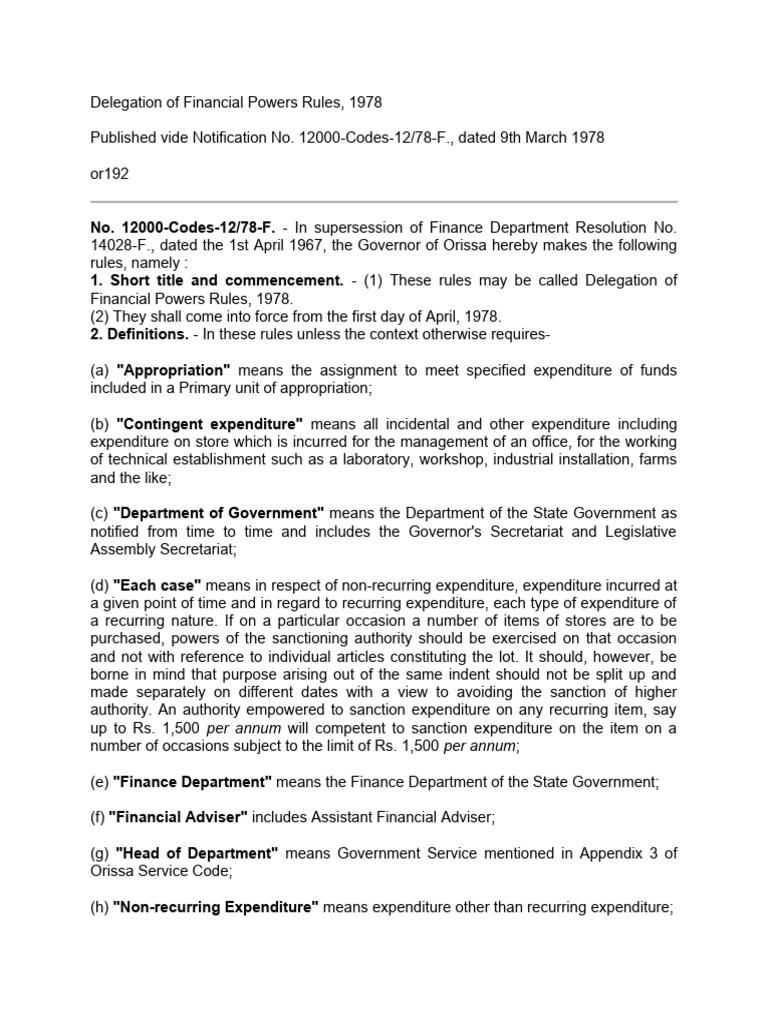 DFPR 1978 | PDF | Expense | Budget