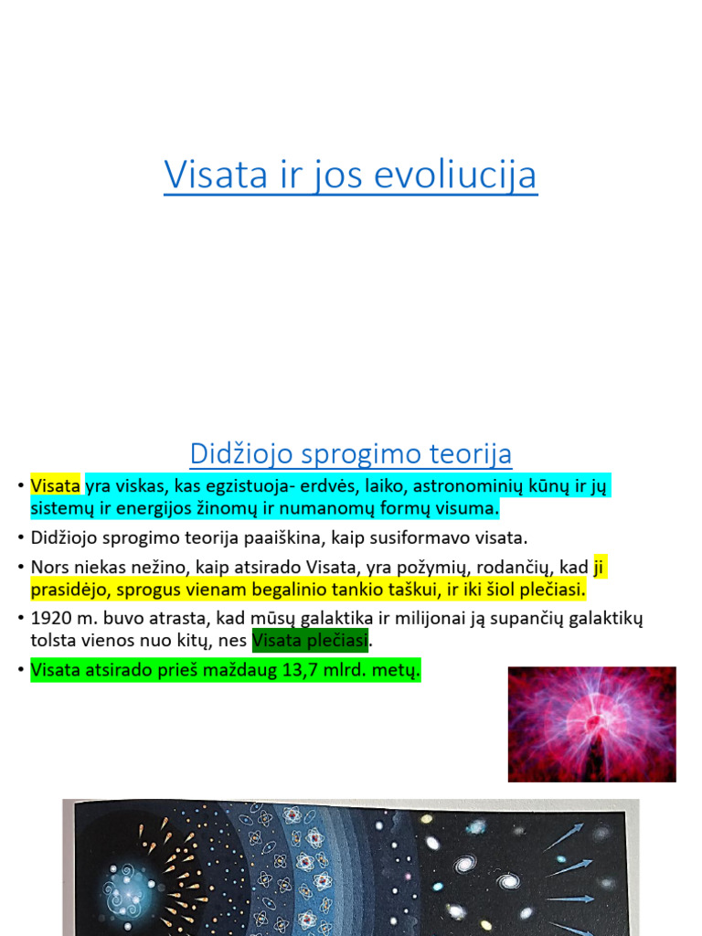 Visata Ir Jos Evoliucija | PDF