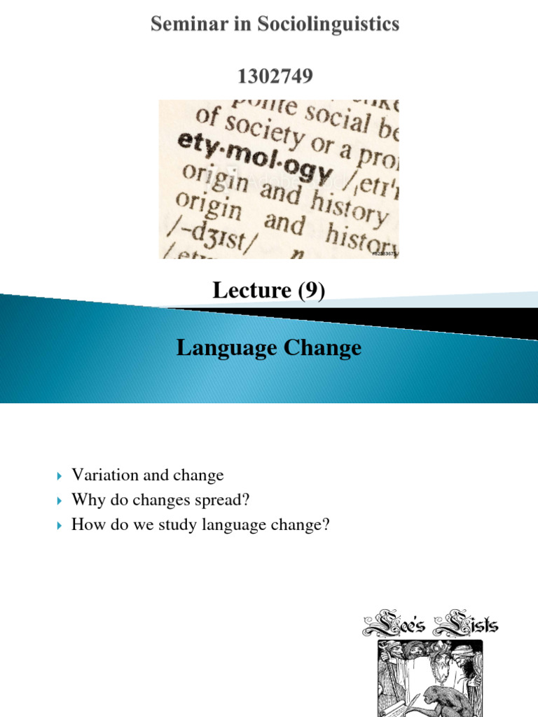 Presentation 09 Language Change | PDF | Language Varieties And Styles ...