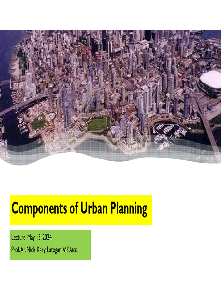 Lect 02. Components of Urban Planning | PDF | Waste Management | Urban ...