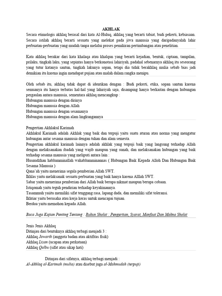 AKHLAK | PDF