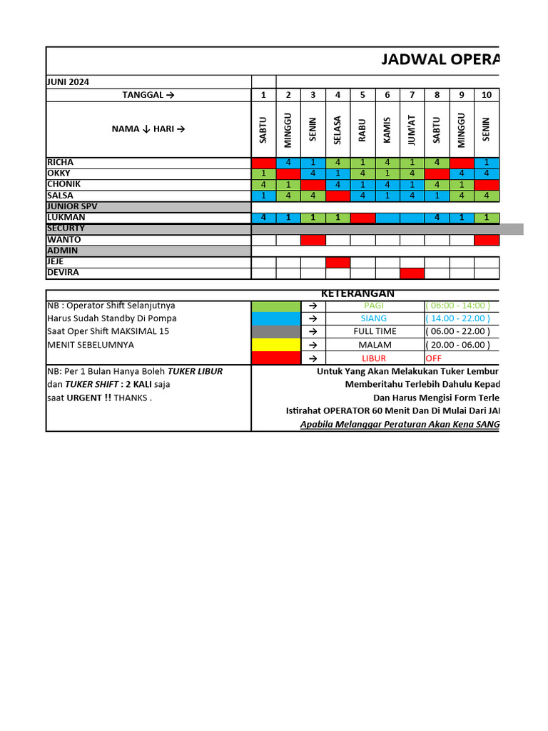Jadwal Juni 2024-1 | PDF