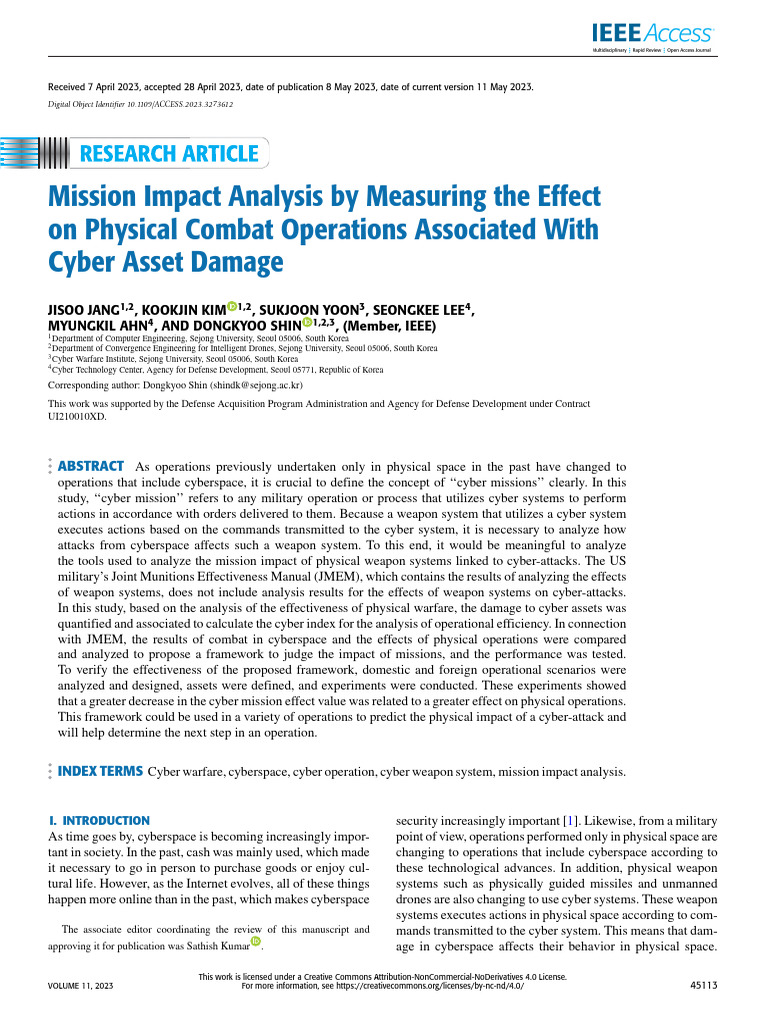 Cyber Mission Impact on Combat Operations | PDF | Cyberwarfare | Security