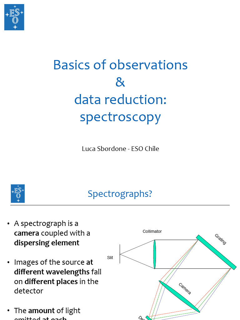 Tue 0930 Spectroscopy LucaSbordone | PDF | Angular Resolution | Diffraction