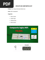 Practica Con Circuito Integrado 74LS04 (Compuerta Not) | PDF ...