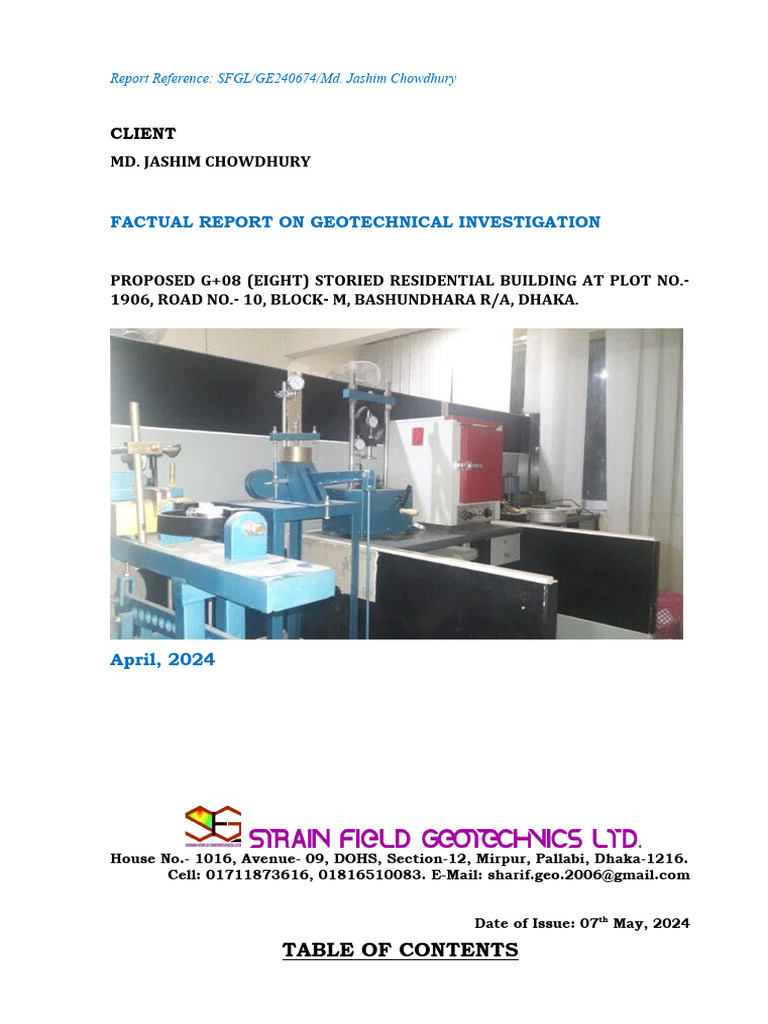 MD. JASHIM CHOWDHURY - PLOT - 1906 - BLOCK-B - BASHUNDHARA - Soil - 05 05 2024. - 1 | PDF ...