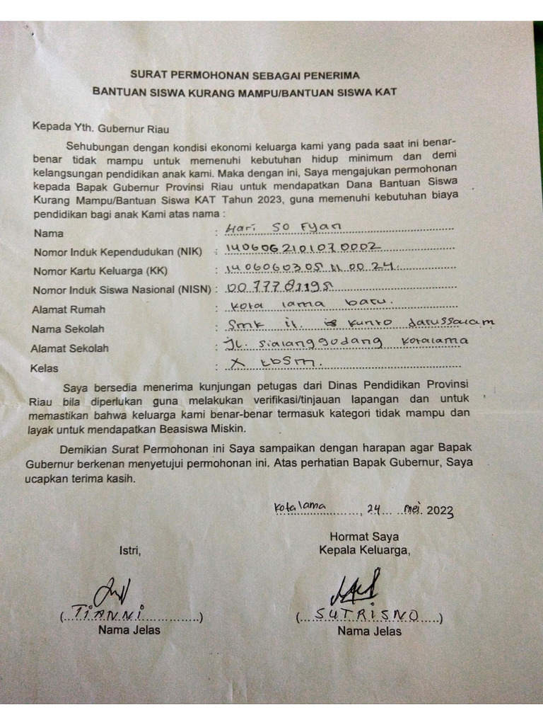 Permohonan Sofyan 2 | PDF