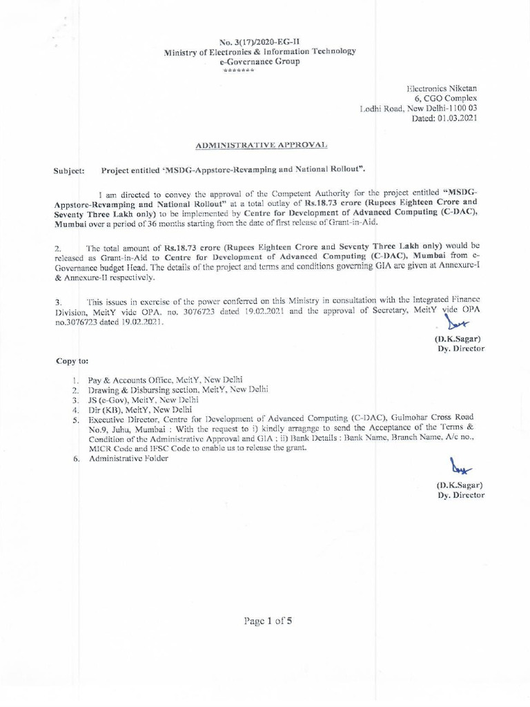 Admn Approval Cut App | PDF