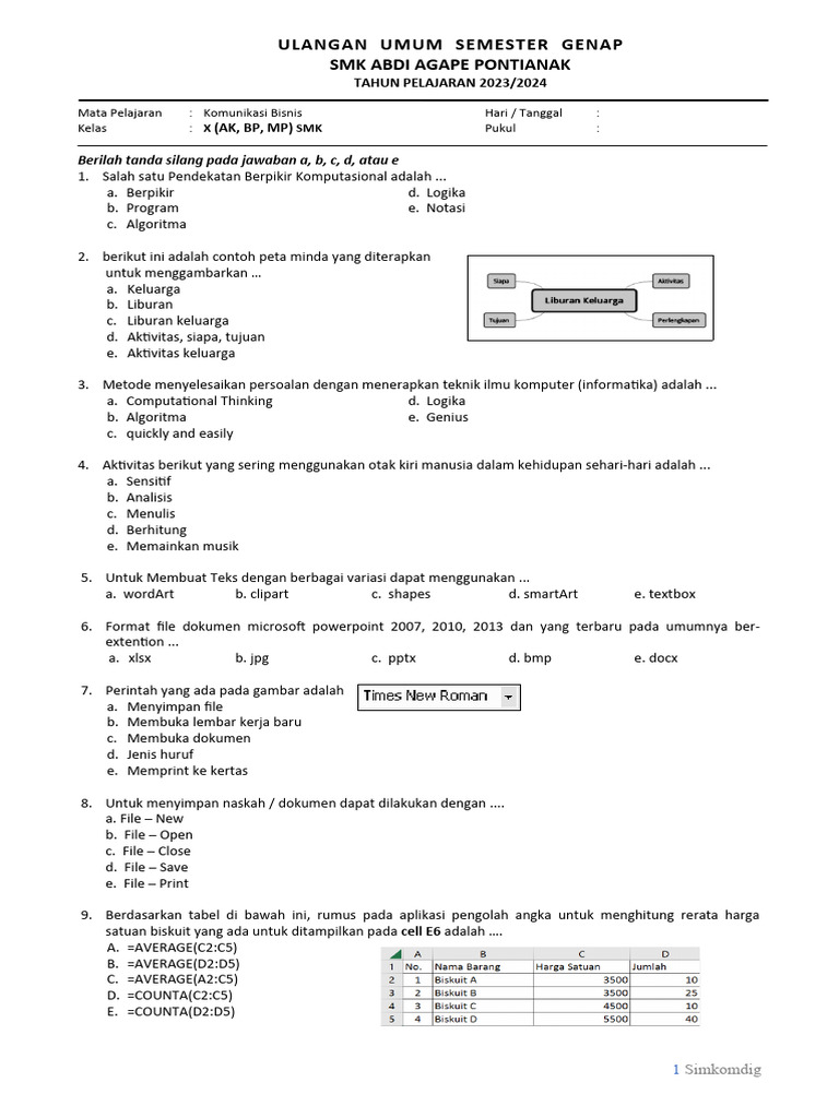 (1015SKDX-AK2) Simulasi Dan Komunikasi Digital | PDF