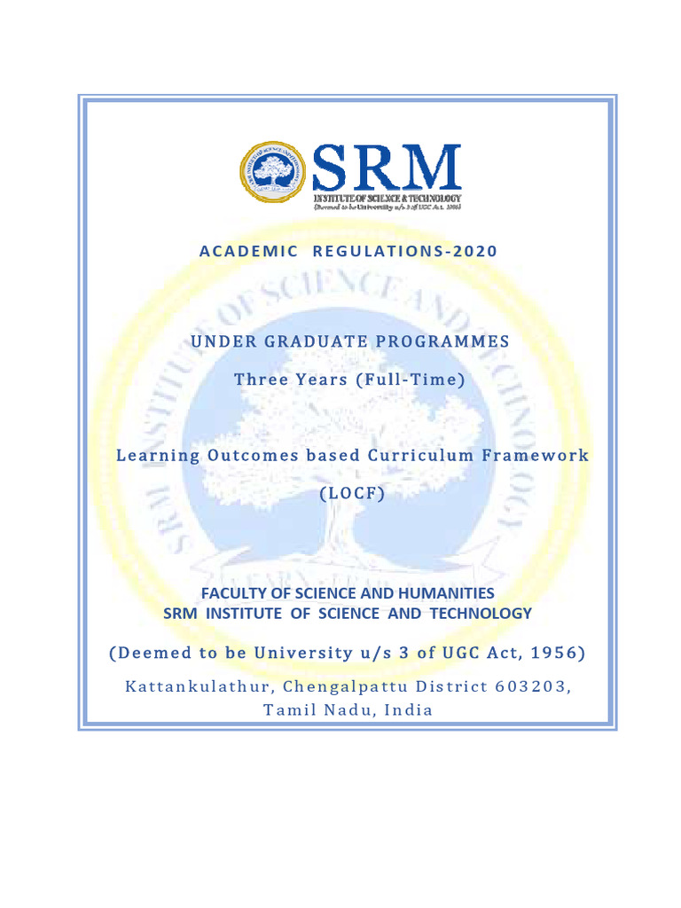Science Humanities Ug Regulation 2020 | PDF | University And College ...