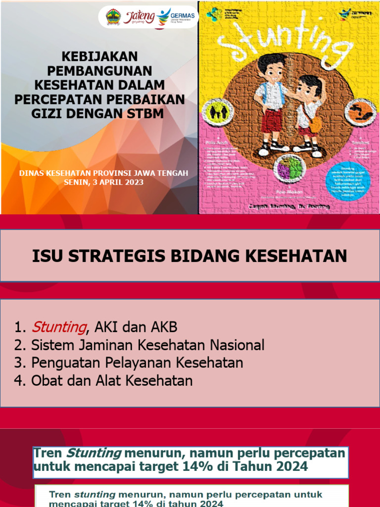 Kebijakan Pemkes Dalam Percepatan Perbaikan Gizi Dan STBM Tahun 2023 | PDF