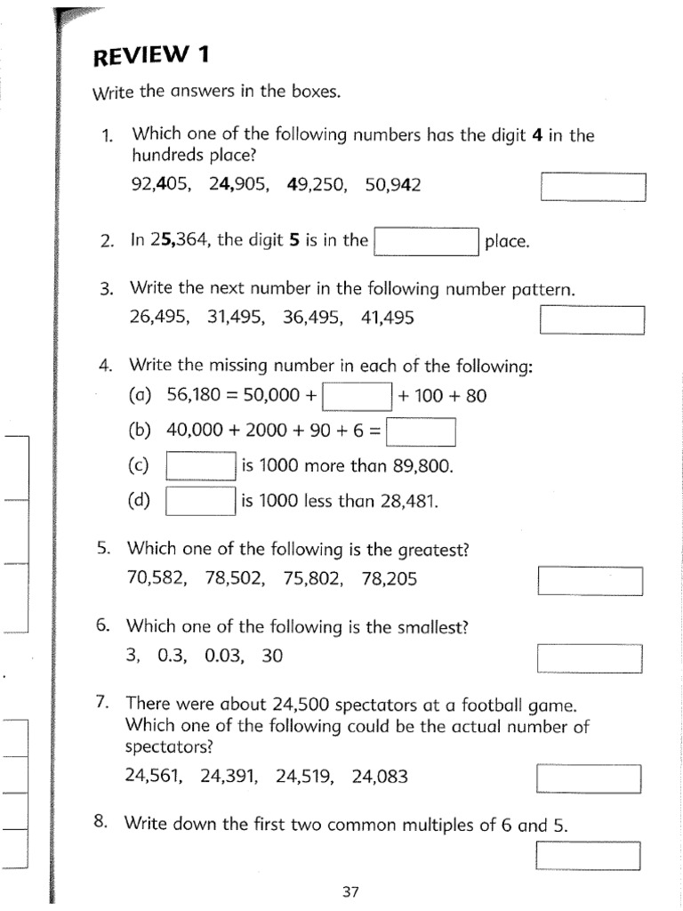 Year 4 Revision 2 | PDF