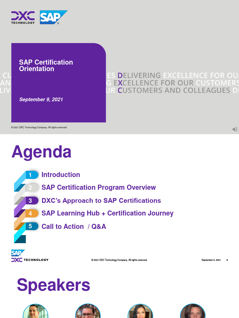 Sap Certification Orientation Sep9 | PDF | Learning | Certification