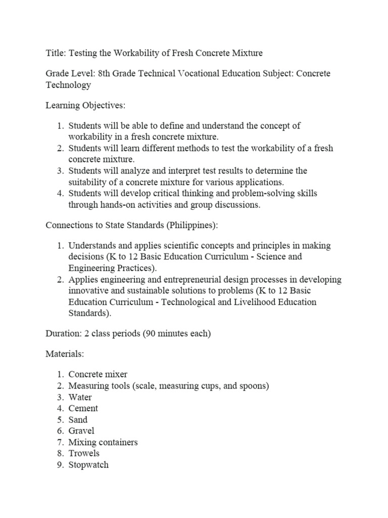 basic concrete | PDF | Concrete | Educational Assessment