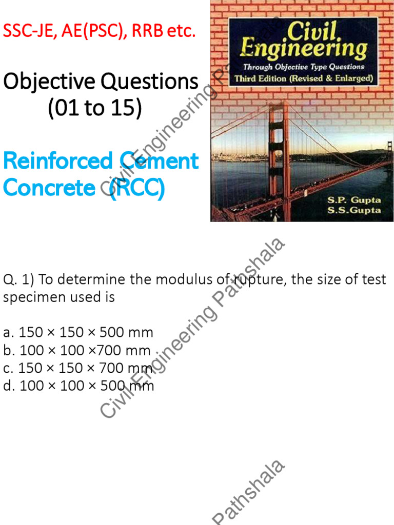 @gupta - Gupta RCC With Solution | PDF | Concrete | Cement