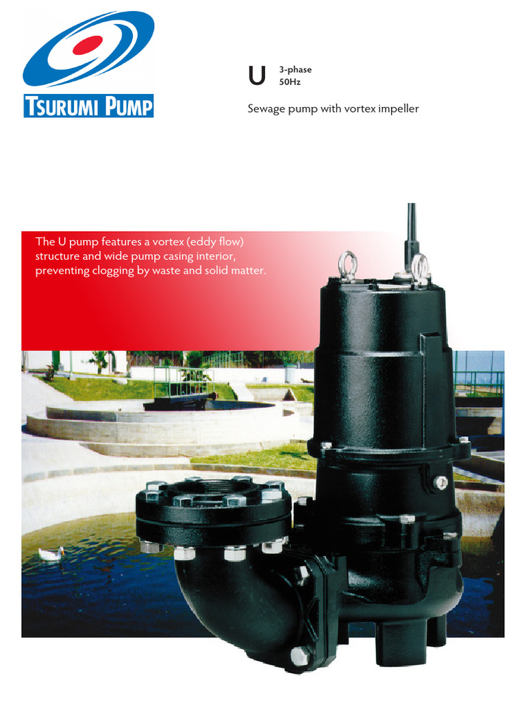 Tsurumi 80U2 Submersible Vortex Pumps English | PDF | Pump | Bearing (Mechanical)