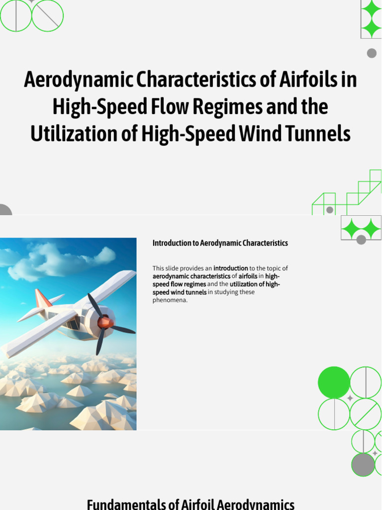 Slidesgo Aerodynamic Characteristics of Airfoils in High Speed Flow ...