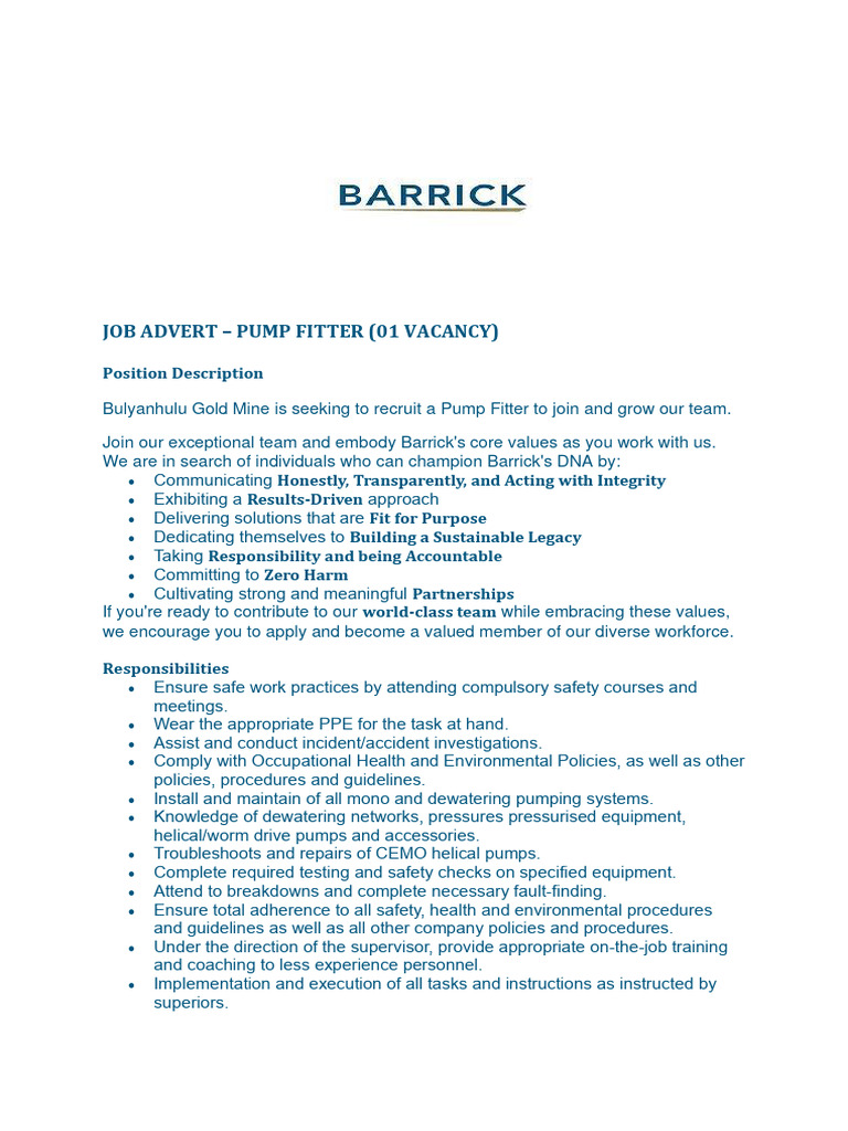 BARRIC New JOB | PDF | Pump