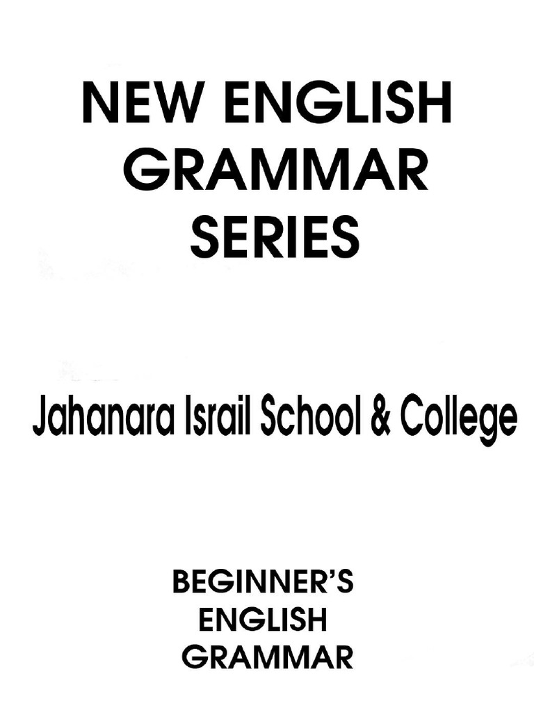 New English grammar series | PDF New English grammar series | PDF