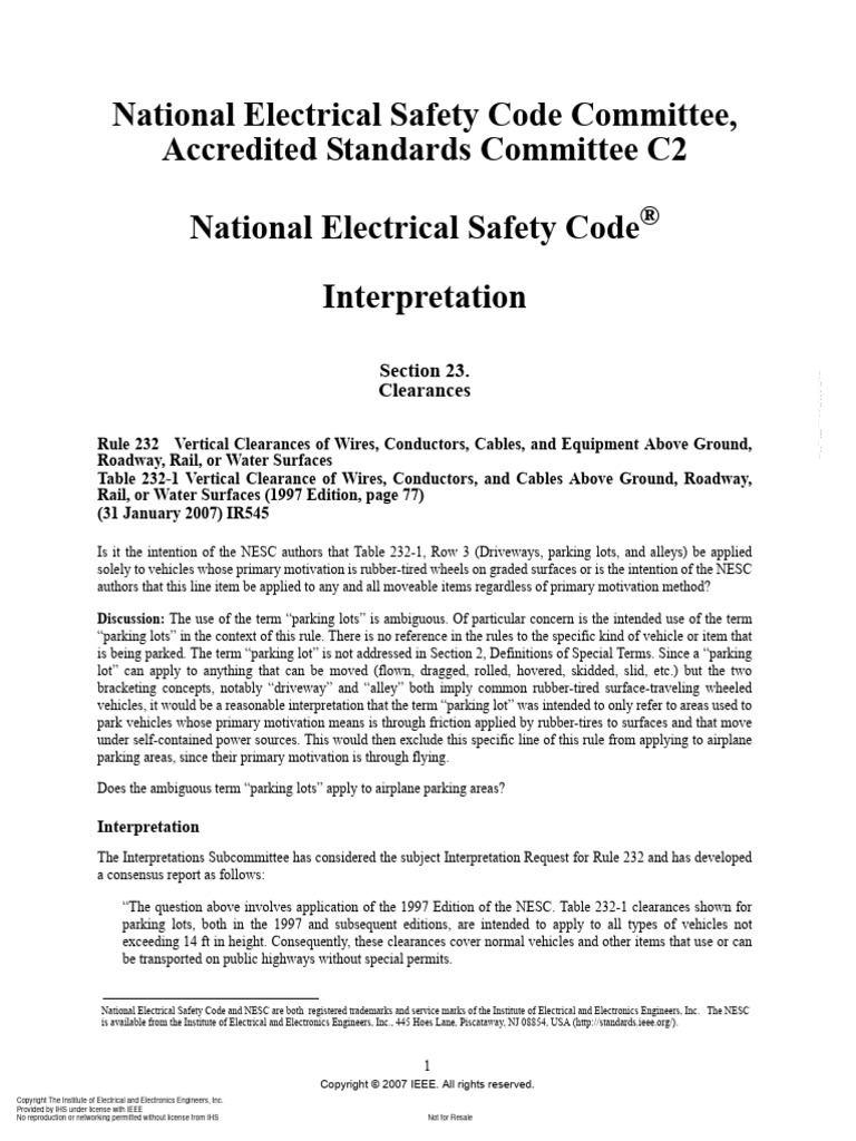 IEEE NESC IR545 | Download Free PDF | Vehicles | Institute Of ...
