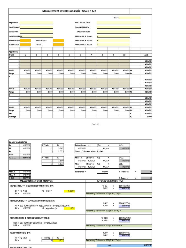 2 Gage R&R Study | PDF | Probability And Statistics | Metrology