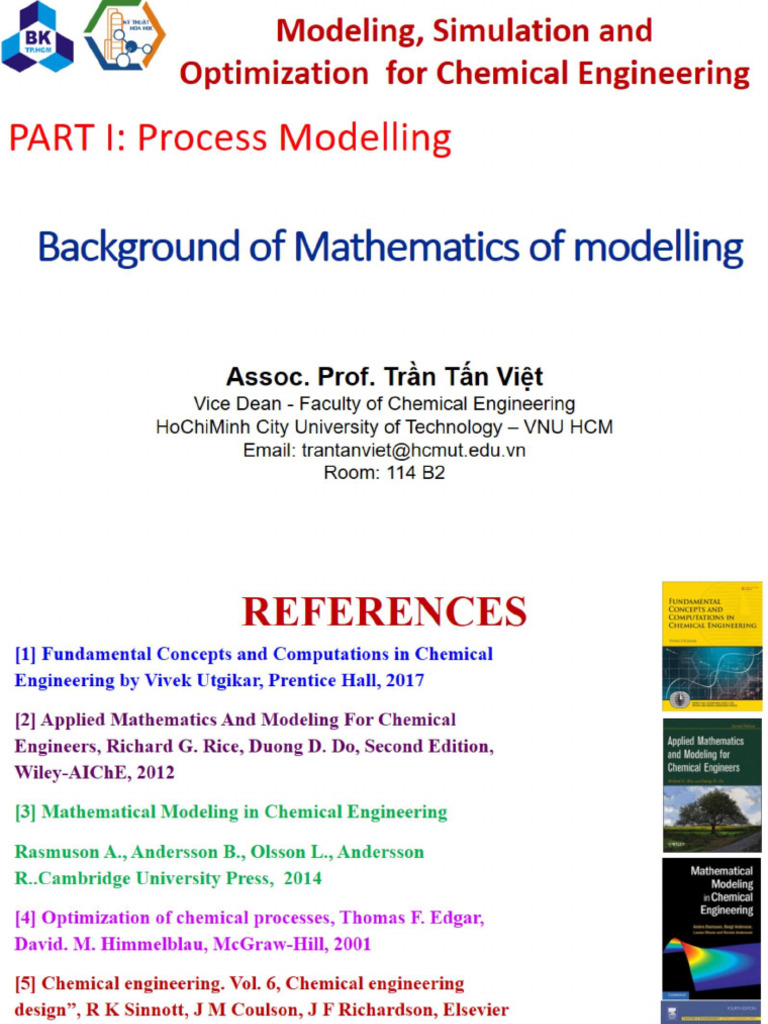 CH3133 - 1 - Background of Mathematics of Modelling | PDF