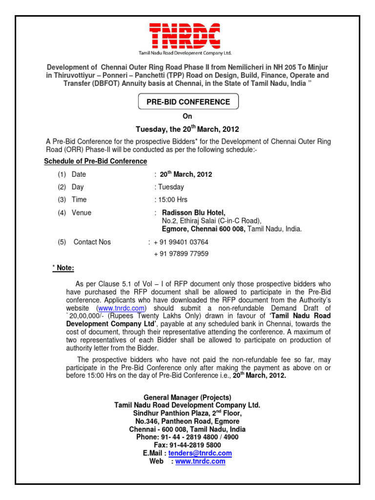 Pre Bid Conference | PDF | Technology & Engineering