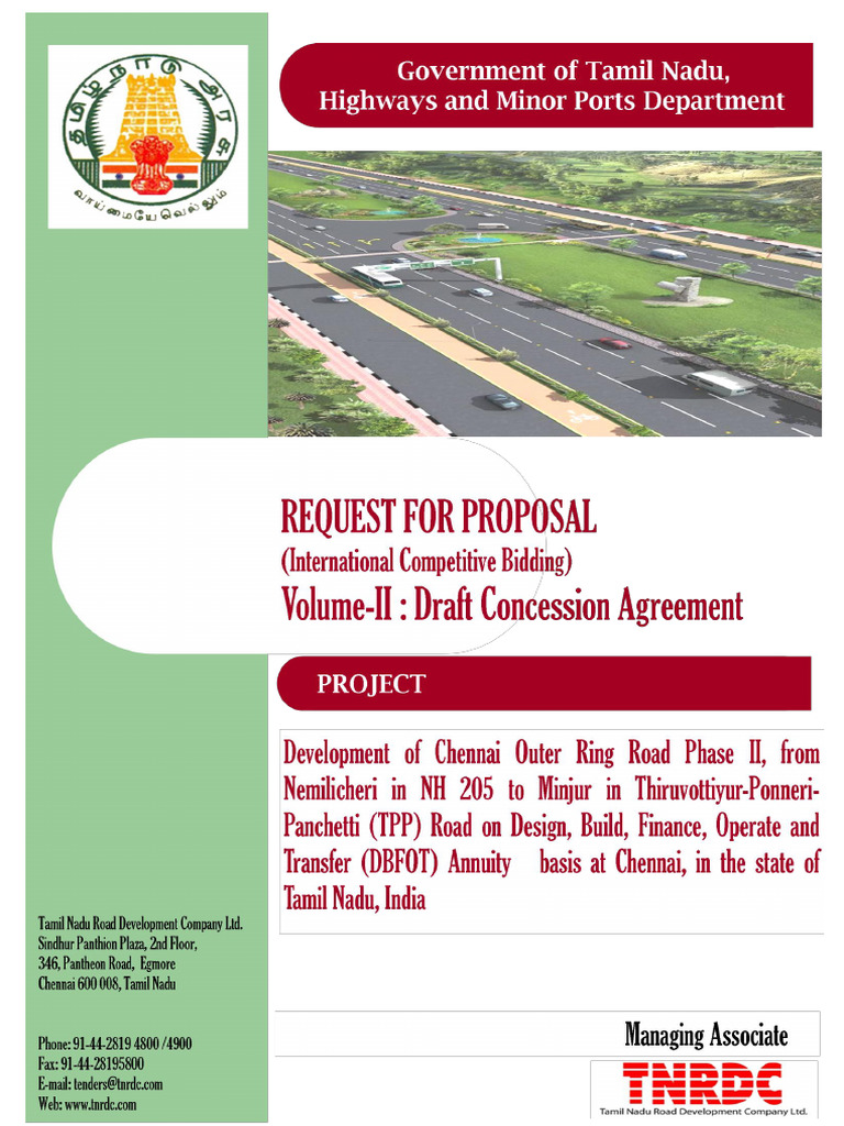Volume-II-Draft Concession Agreement | PDF | Concession (Contract ... Volume-II-Draft Concession Agreement | PDF | Concession (Contract ...
