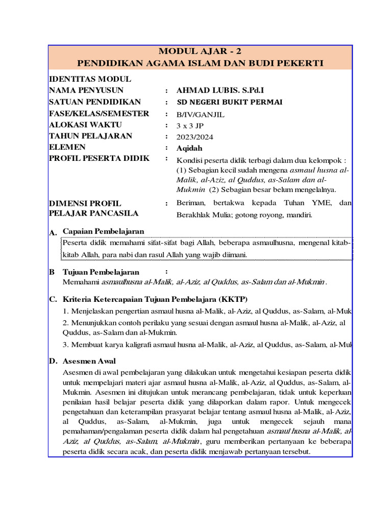 Modul Ajar | PDF | Karier & Perkembangan