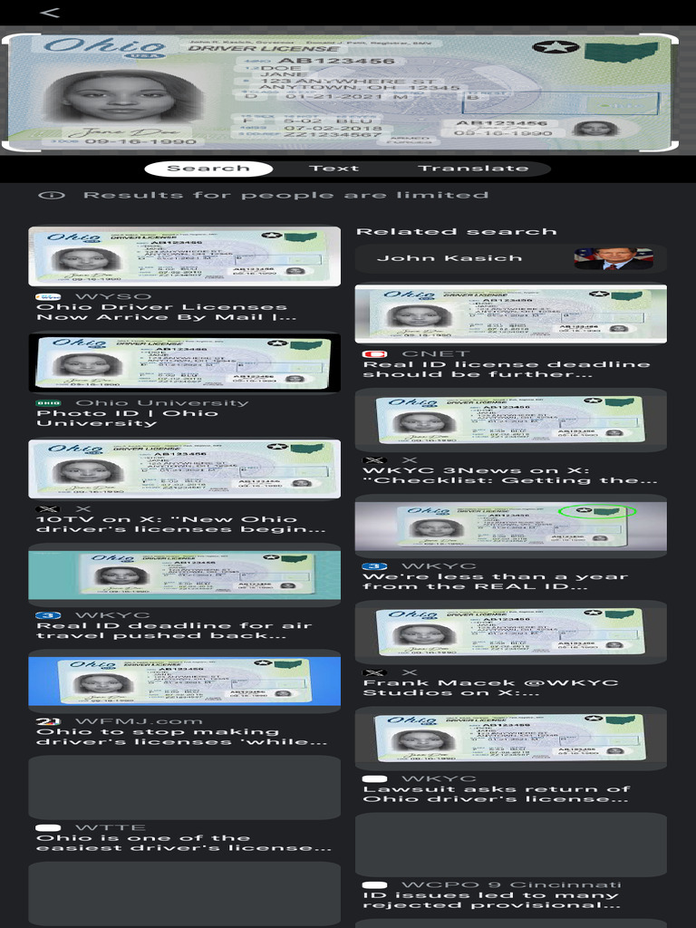 Ohio ID Card - Google Search | PDF | Government And Personhood