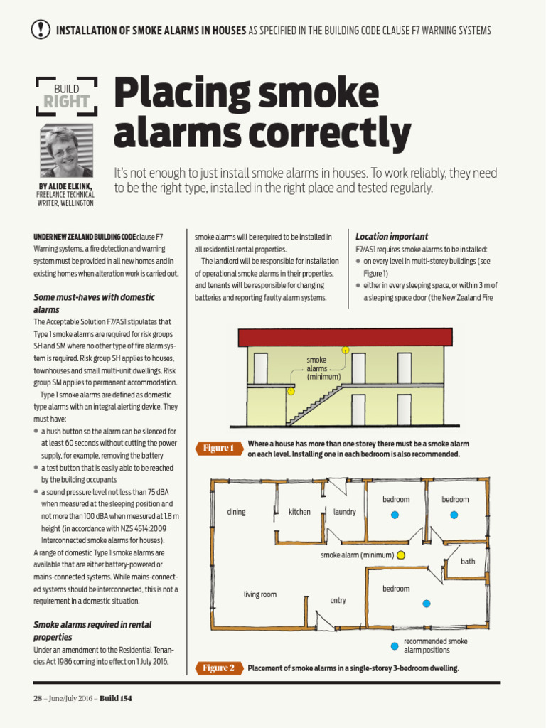 Build 154 28 Build Right Placing Smoke Alarms Correctly | PDF
