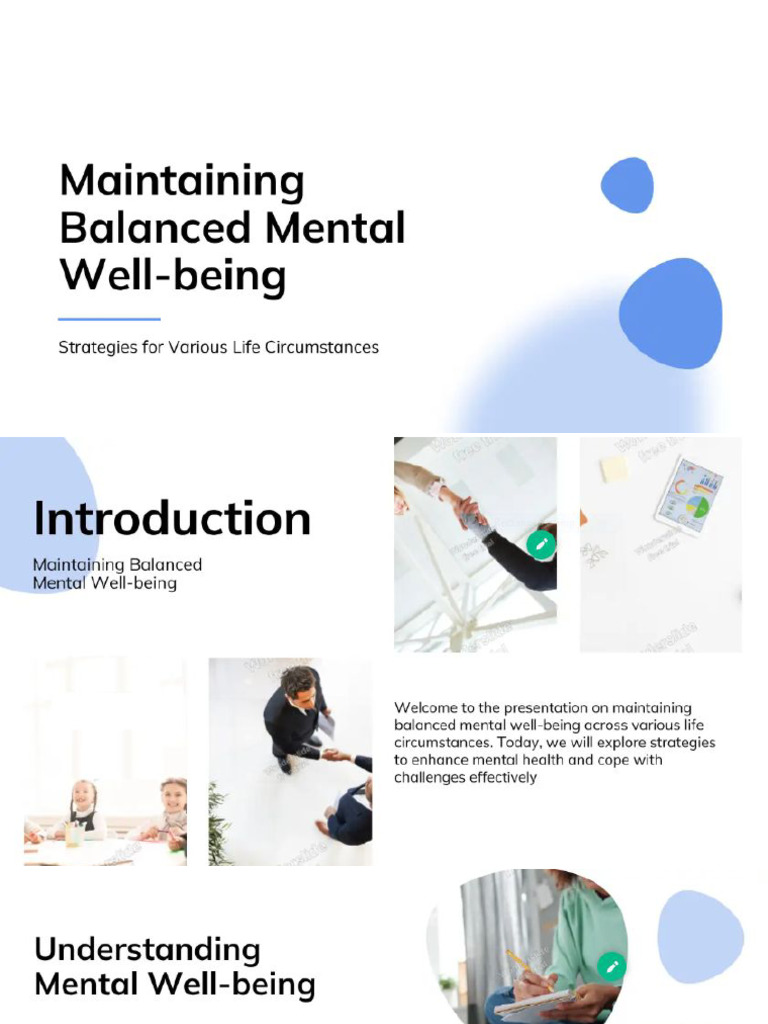 Maintaining Balanced Mental Well-Being | PDF
