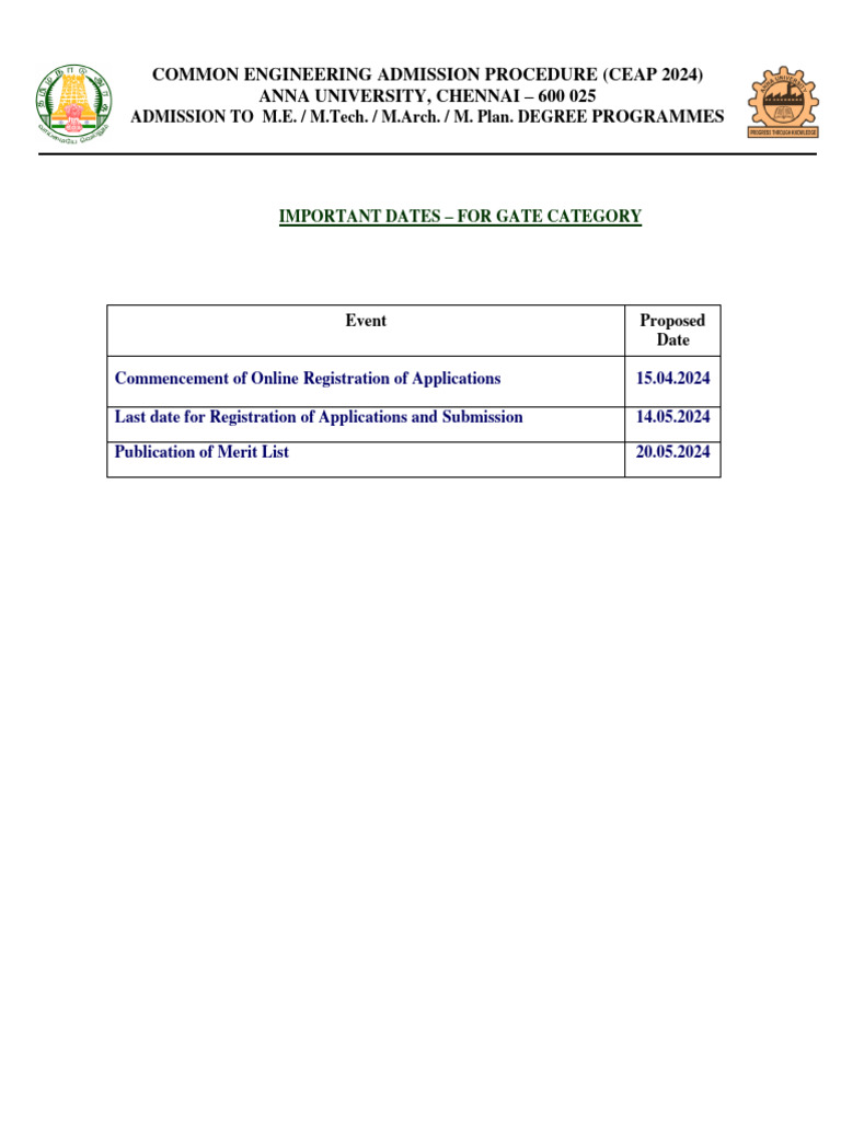 CEAP_IMPORTANT_DATES_2024 | PDF