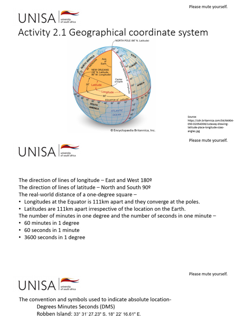 GGH2603 Lesson 2 Activity 2 - 1 and 2 - 2 | PDF | Latitude | Map