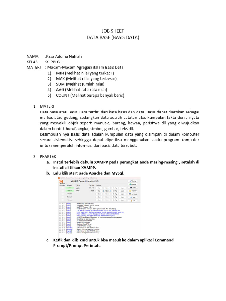Macam-Macam Agregasi Dalam Basis Data | PDF